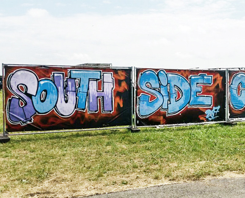 Temporary Privacy Fence at eps Underlining The Significance